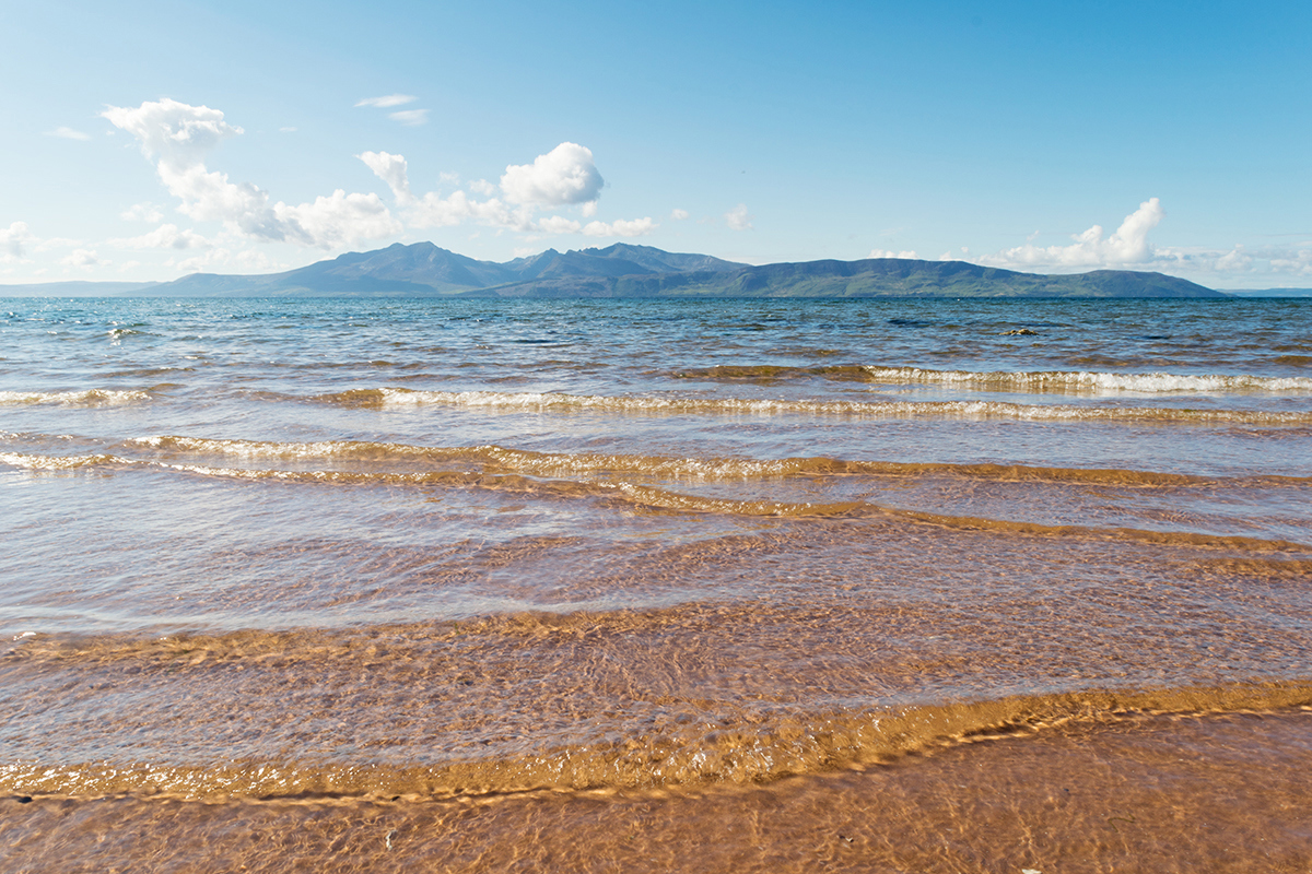 The beautiful beaches of the Isle of Bute